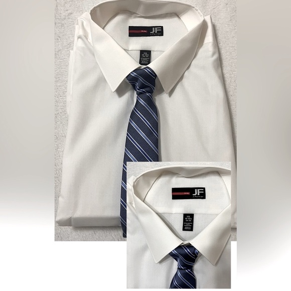 jf j.ferrar | Shirts | Jf Jferrar Classic White Dress Shirt With Blue ...